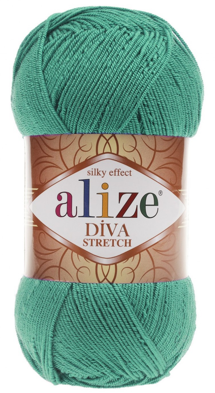 Пряжа Diva stretch Alize (610 зел.бирюза) Alize